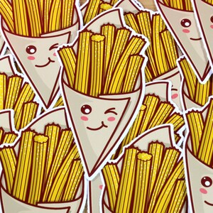Cute Spanish Churros Vinyl Sticker, Kawaii Street Food Sticker ...
