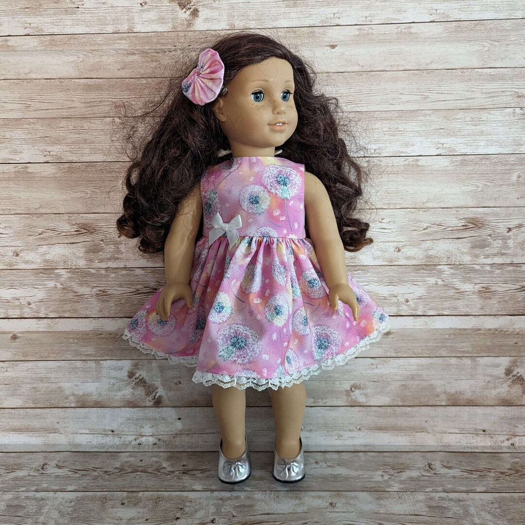 Pink Dandelion Puffs Doll Dress Fits American Girl and Other Similar 18 ...