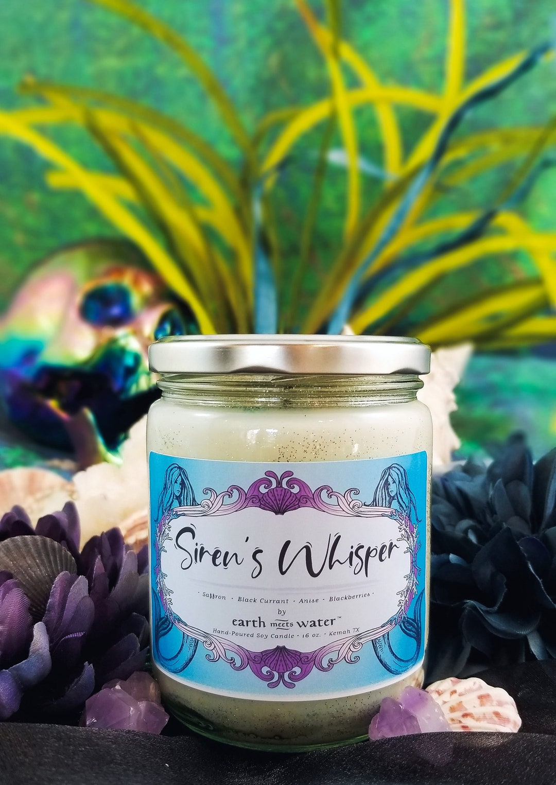 Siren's Whisper - 16oz Soy Candle - Mermaids - Mermaid Decor ...