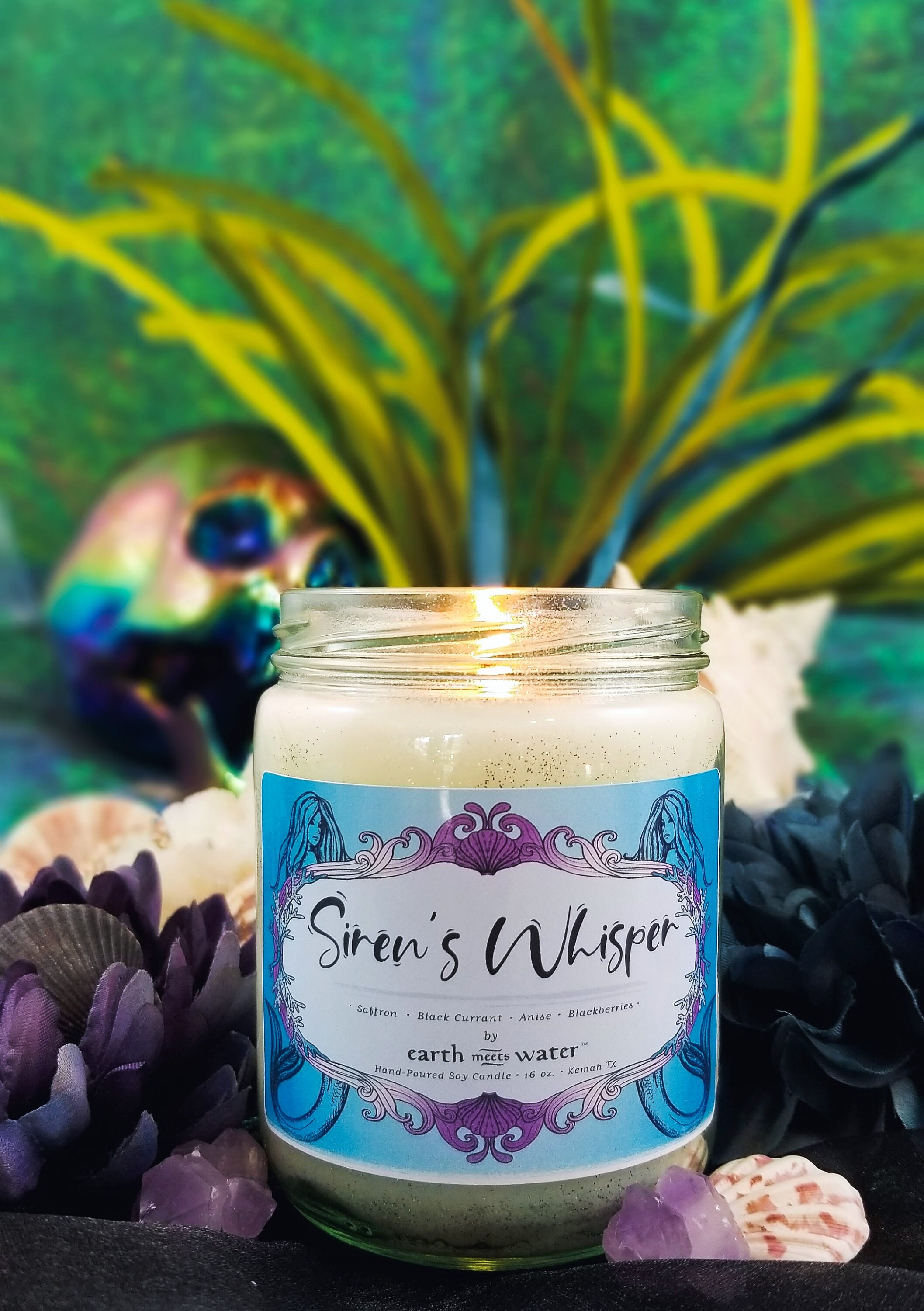 Siren's Whisper - 16oz Soy Candle - Mermaids - Mermaid Decor ...