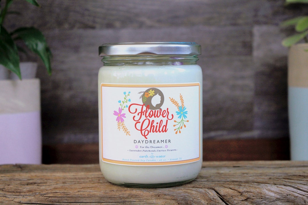 Daydreamer - 16 Oz Soy Candle - Flower Child - Boho Decor - Lavender ...