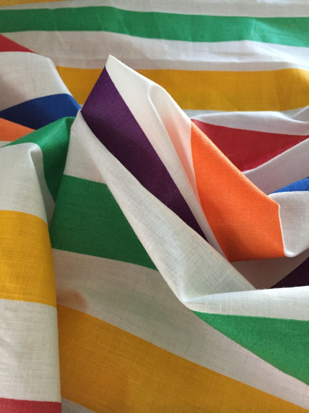 Sheet Size 1985 Bloomcraft Rainbow Fabric. 74 Inches Wide - Etsy