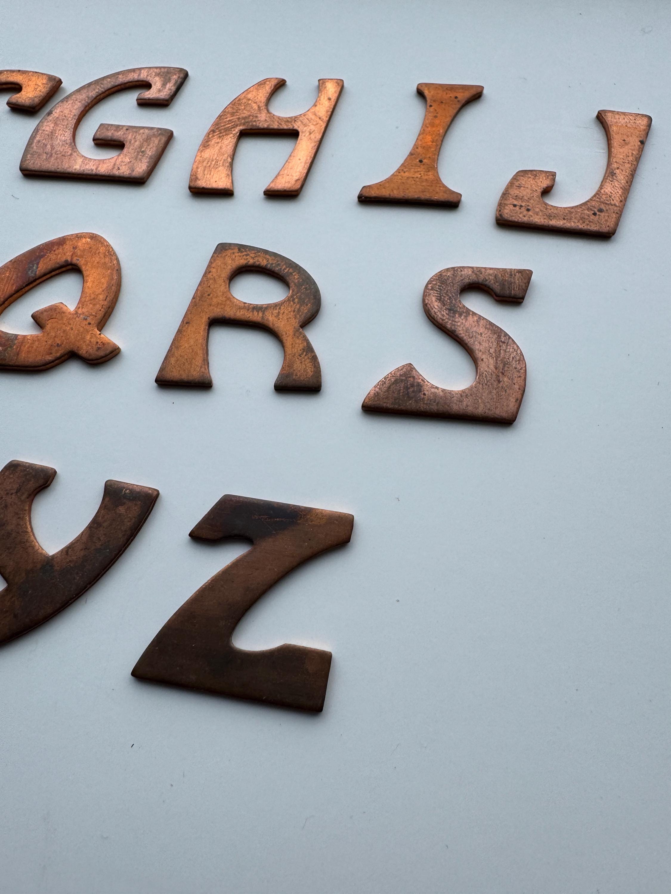 Complete Alphabet of 70's Copper Letters for Enameling. - Etsy
