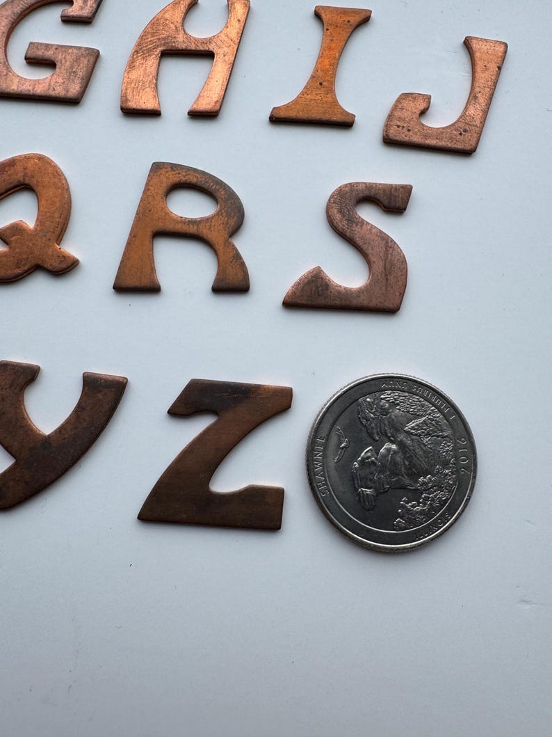 Complete Alphabet of 70's Copper Letters for Enameling. - Etsy