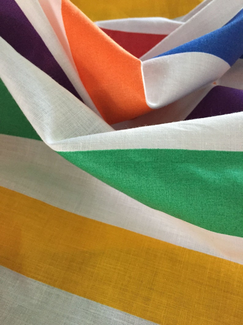 Sheet Size 1985 Bloomcraft Rainbow Fabric. 74 Inches Wide - Etsy