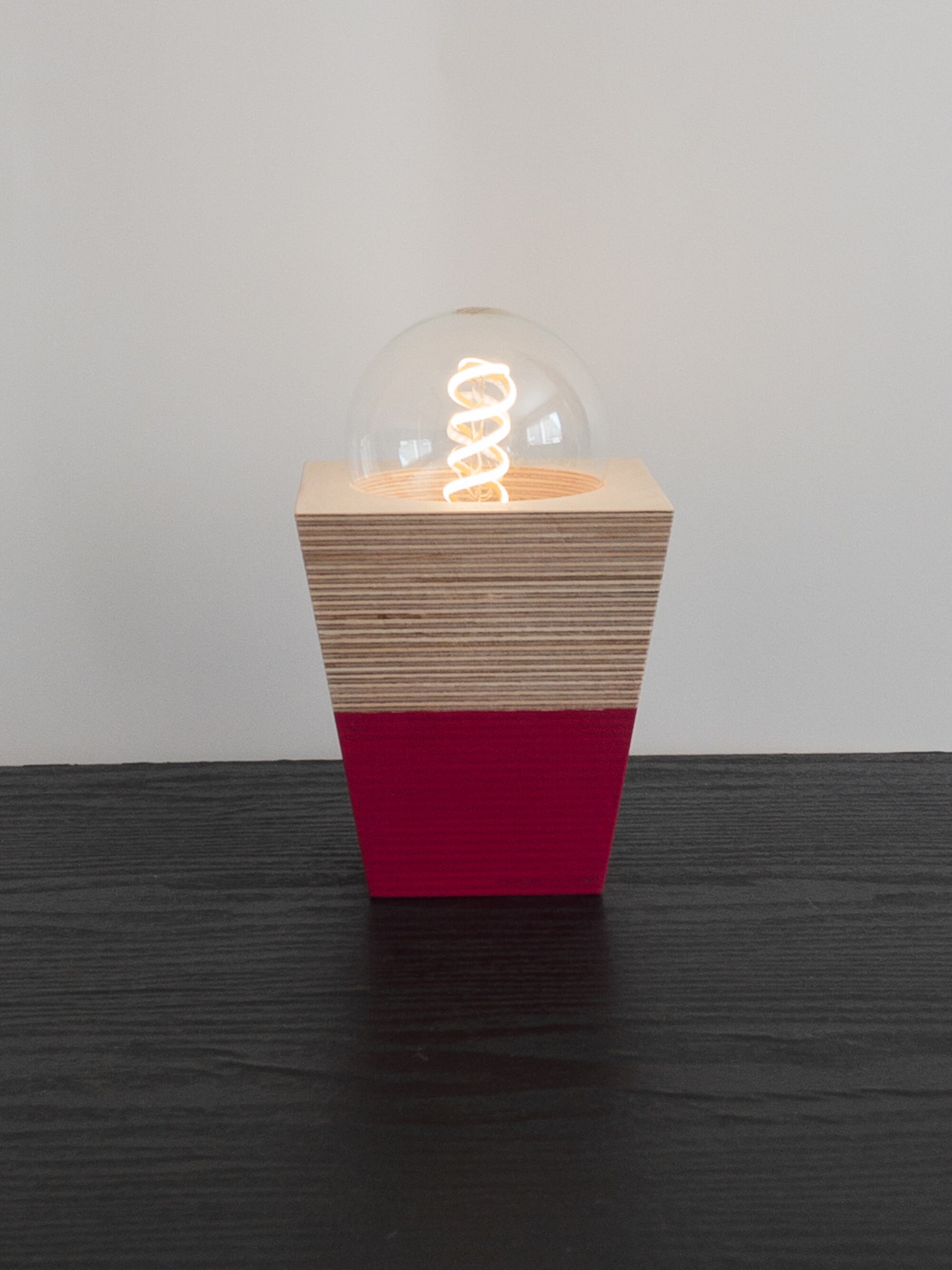 Magenta Desk Lamp: Dimmable LED Lighting Made From Reclaimed | Etsy