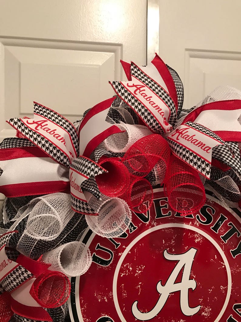 Alabama Wreath University of Alabama Wreath Crimson Tide - Etsy