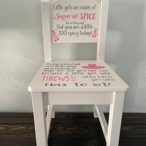 Girls Time Out Chair, Ballet Timeout Chair, Time Out Seat, Baby Shower ...