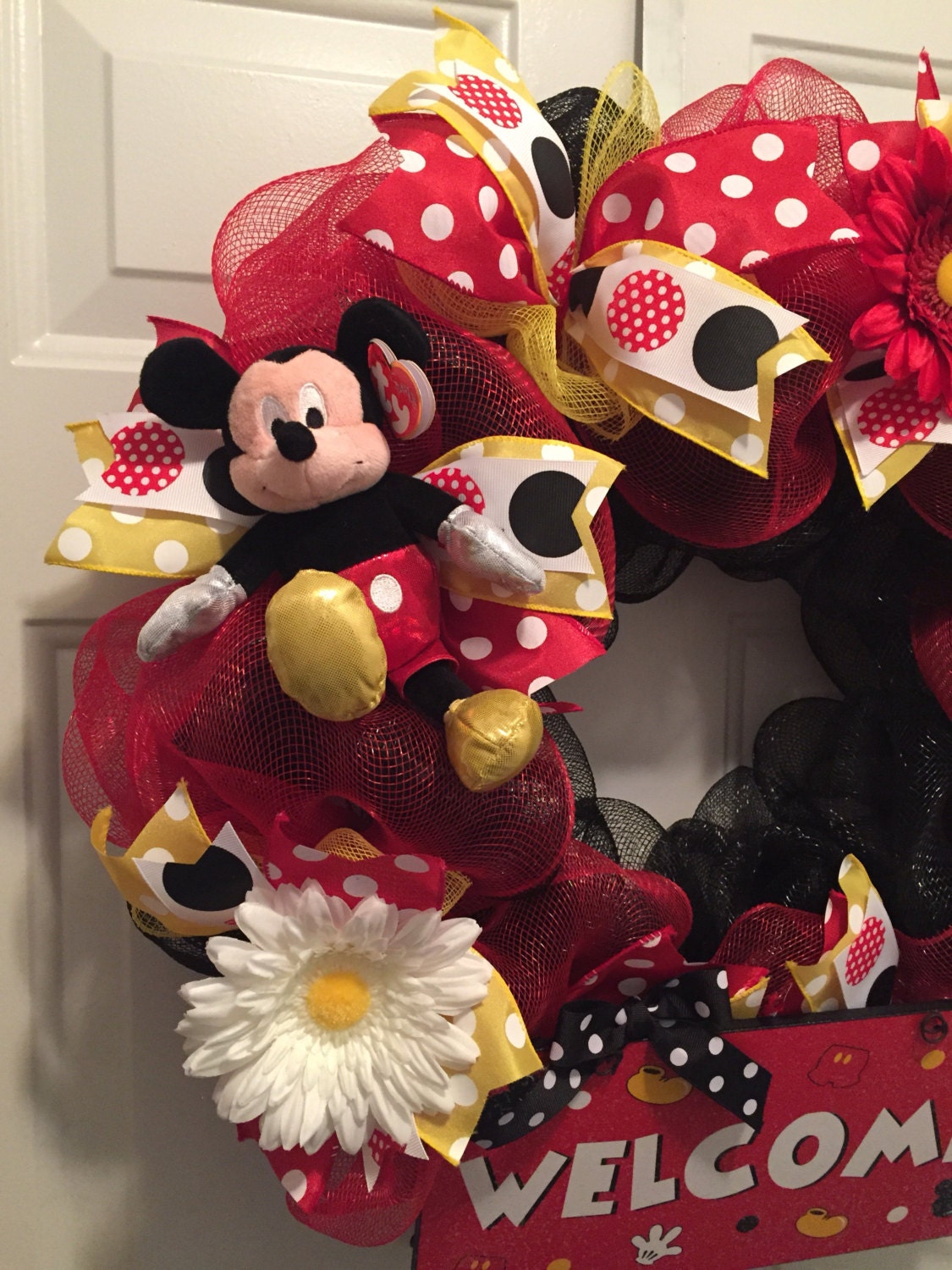 Disney Wreath Mickey Mouse Wreath Minnie Mouse Disney - Etsy