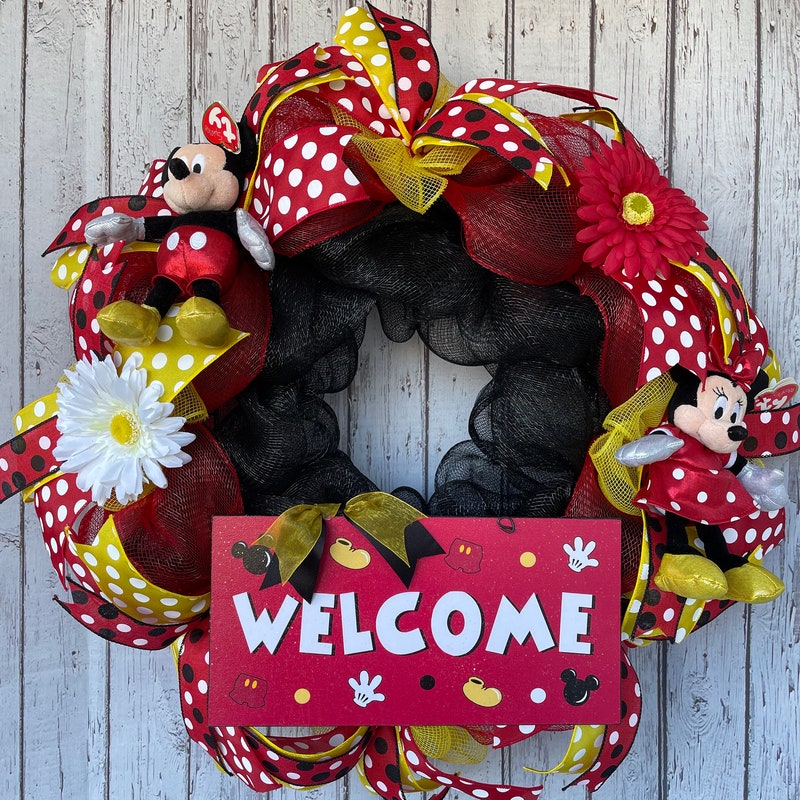 Mickey Mouse Wreath - Etsy
