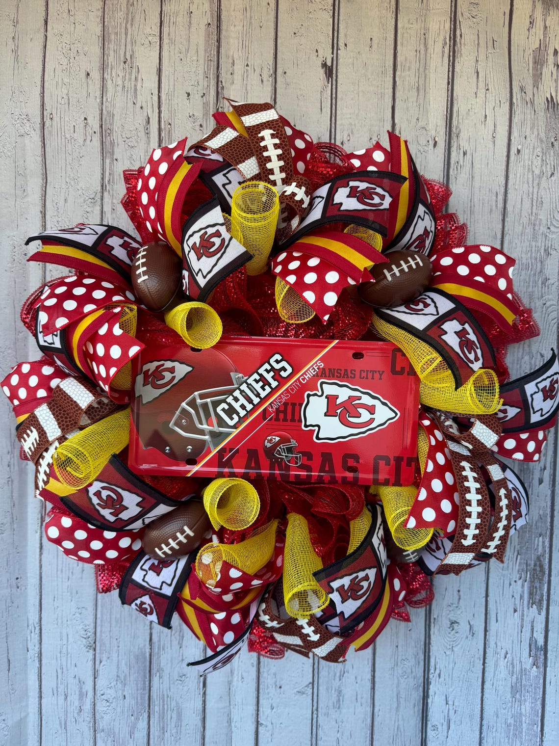 Kansas City Chiefs Wreath, Chiefs Christmas Gift, NFL Wreath, Chiefs ...