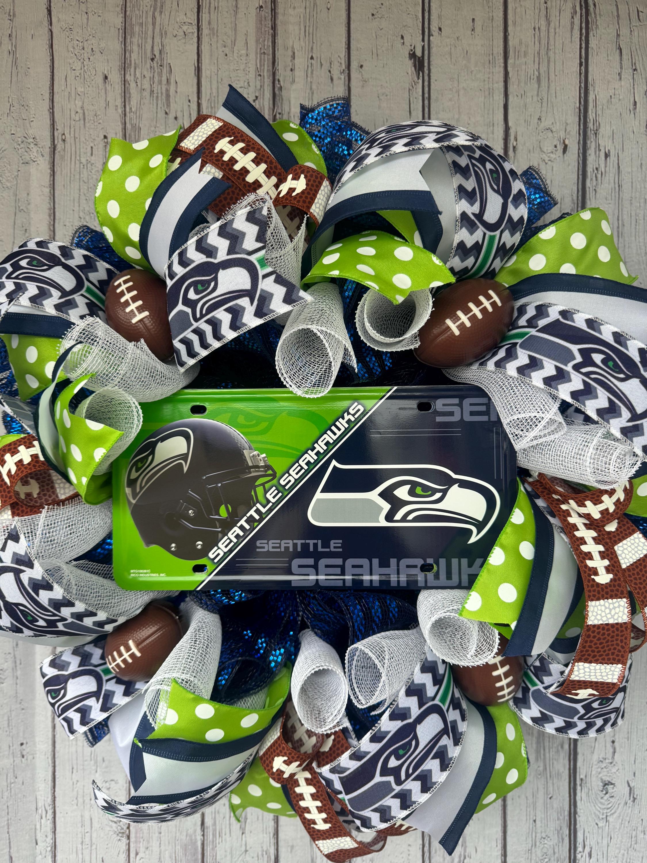 Seattle Seahawks Wreath, Seahawks Christmas Gift, NFL Wreath, Seahawks ...