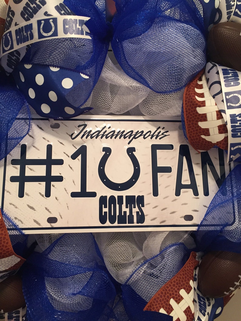 Indianapolis Colts Wreath NFL Wreath Deco Mesh Wreath Colts - Etsy