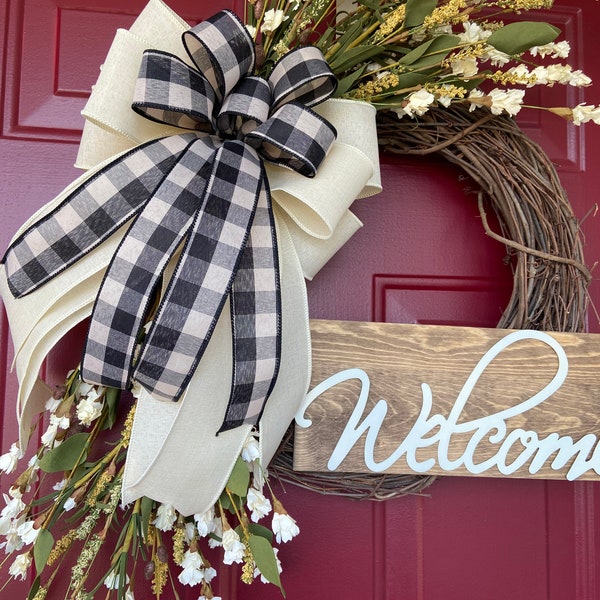 Fall Buffalo Check Wreath - Etsy