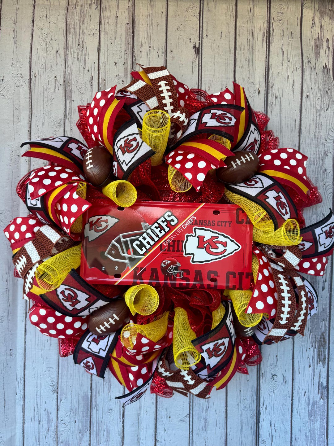 Kansas City Chiefs Wreath, Chiefs Christmas Gift, NFL Wreath, Chiefs ...