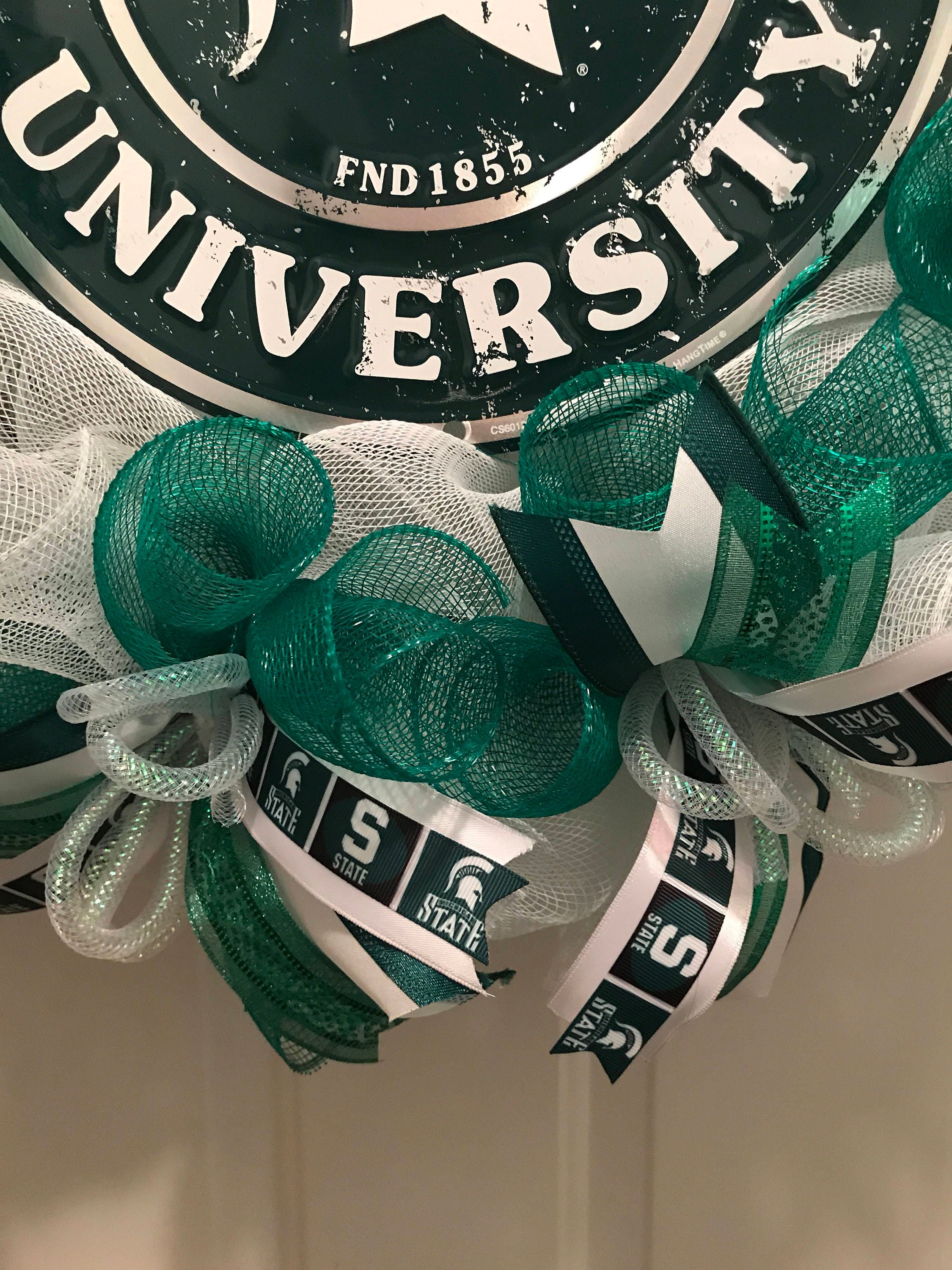 Michigan State Wreath Michigan State University Wreath | Etsy