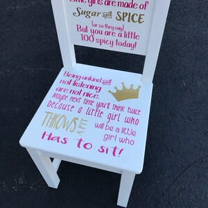 Girls Time Out Chair, Time Out Seat, Baby Shower Gift, Princess Timeout ...