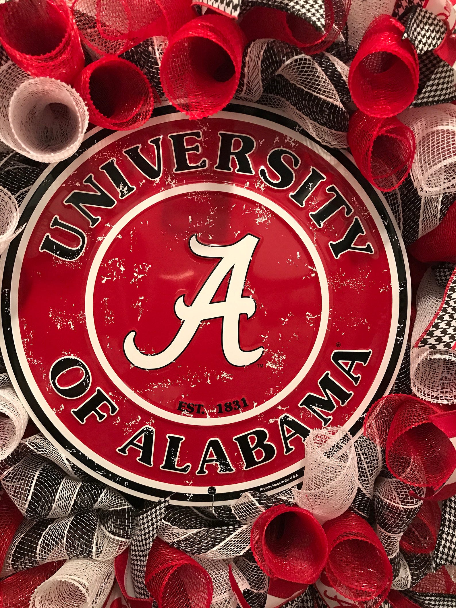 Alabama Wreath University of Alabama Wreath Crimson Tide - Etsy