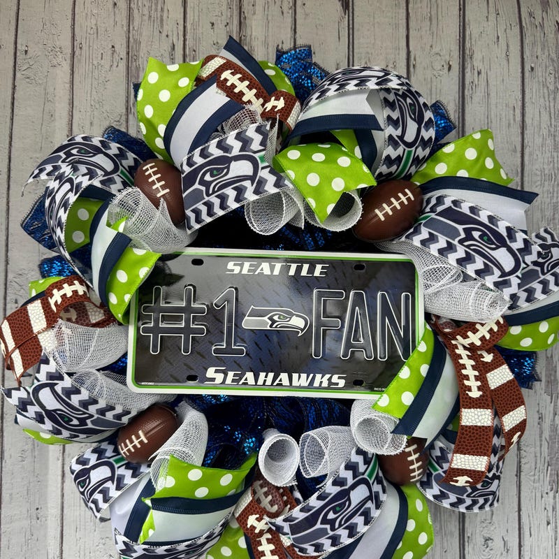Seahawks Door Wreath - Etsy