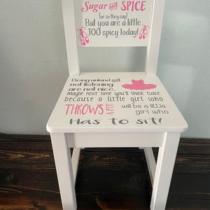 Girls Time Out Chair, Ballet Timeout Chair, Time Out Seat, Baby Shower ...