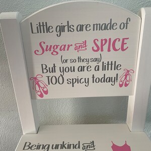 Girls Time Out Chair, Ballet Timeout Chair, Time Out Seat, Baby Shower ...