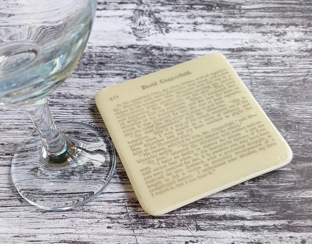 David Copperfield Coaster, Fused Glass With Text From Antique Edition ...