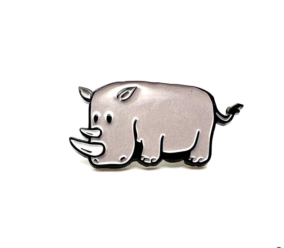 Rhino Pin - Etsy
