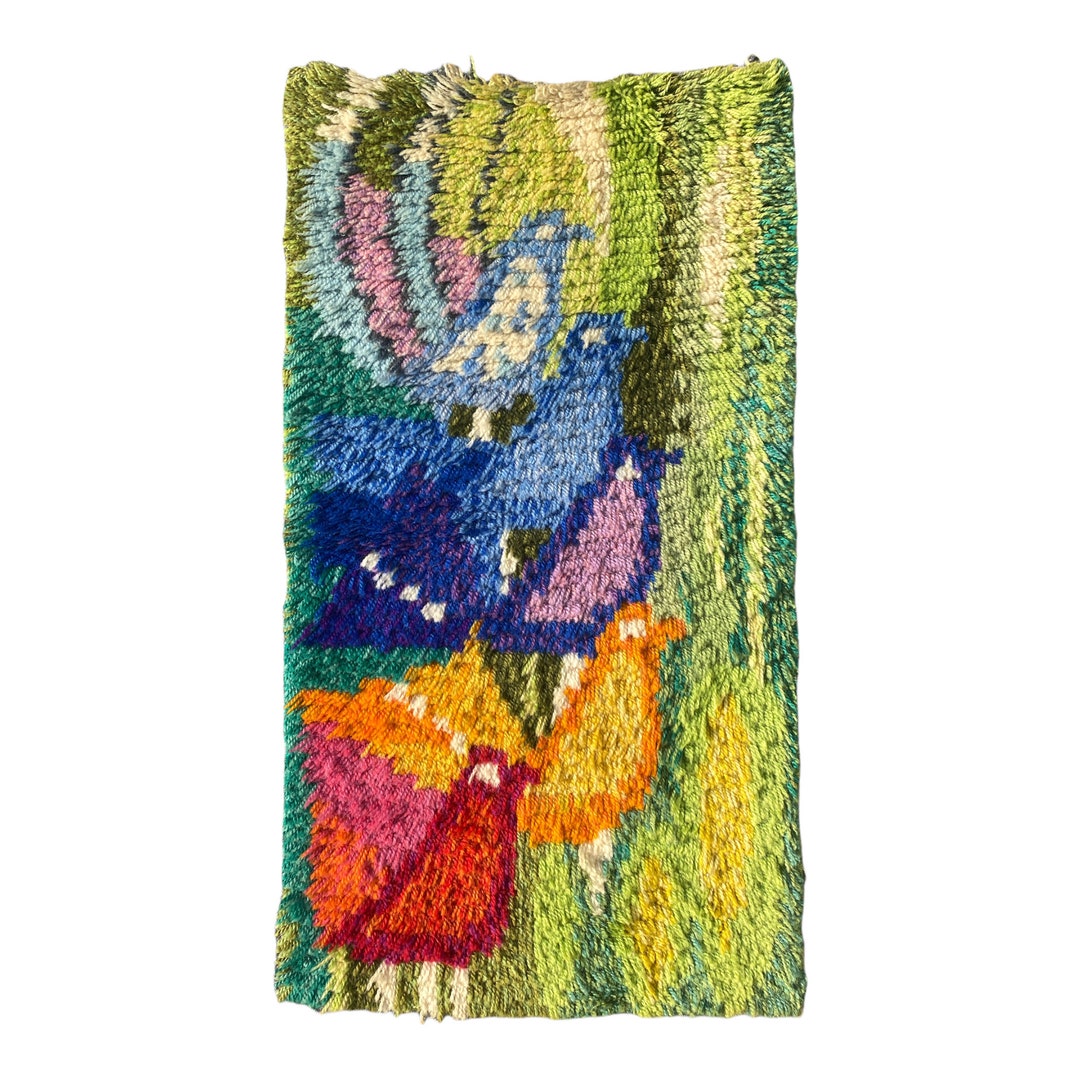 Modern Rya Rug Rya Sweden, Scandinavian Abstract Rug, Mid Century ...