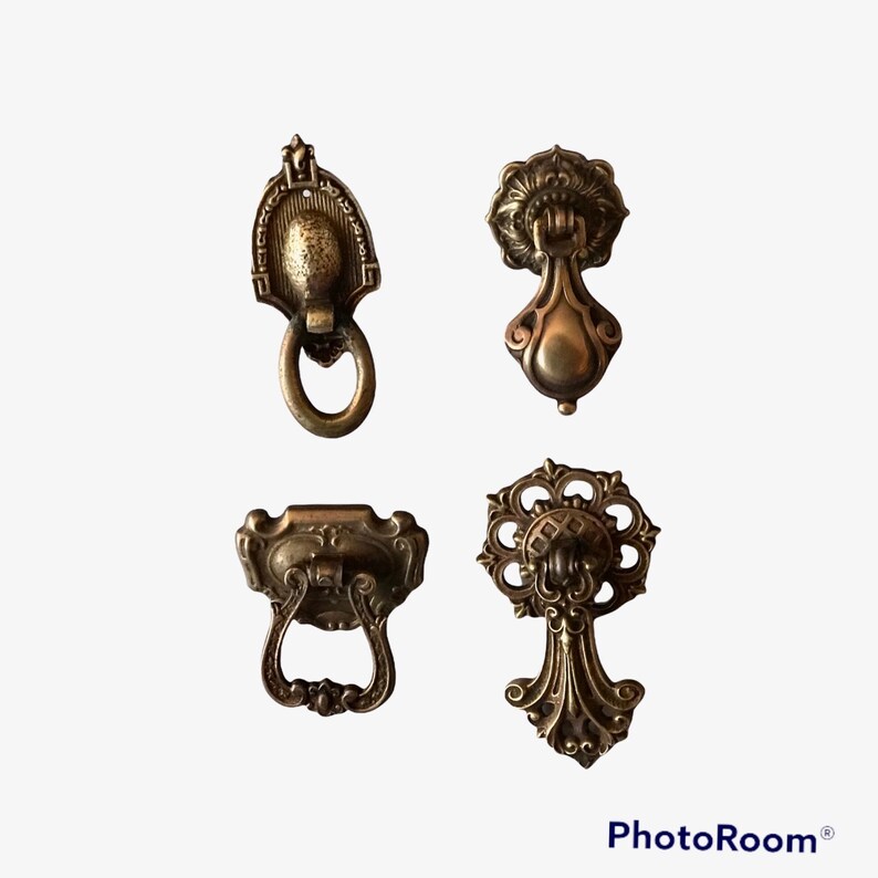 Large Ring Pulls, Solid Brass, Vintage 1800's Your Choice - Etsy