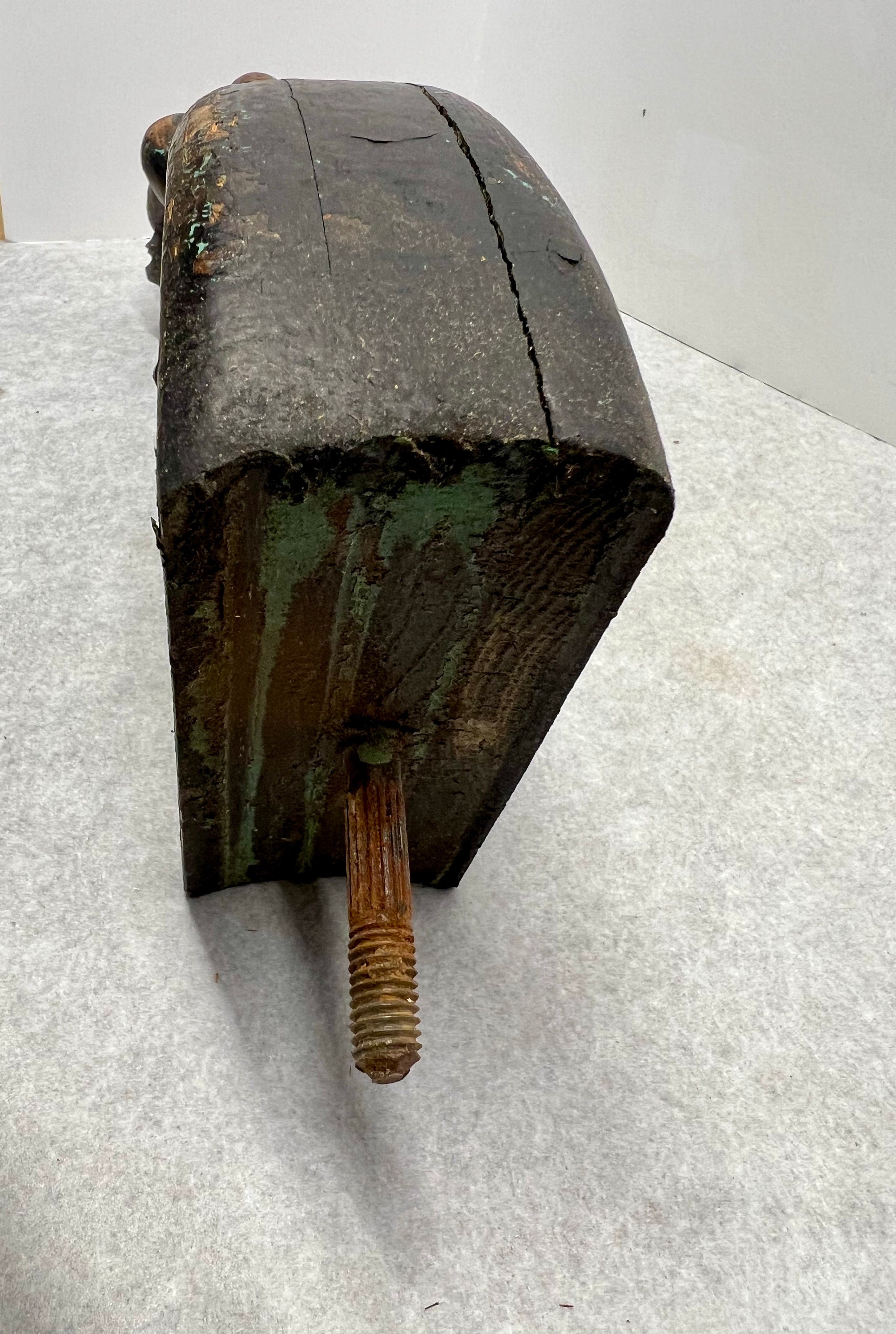 Vintage Large Claw Foot, Three Toe Table Leg, Painted Black Oak ...