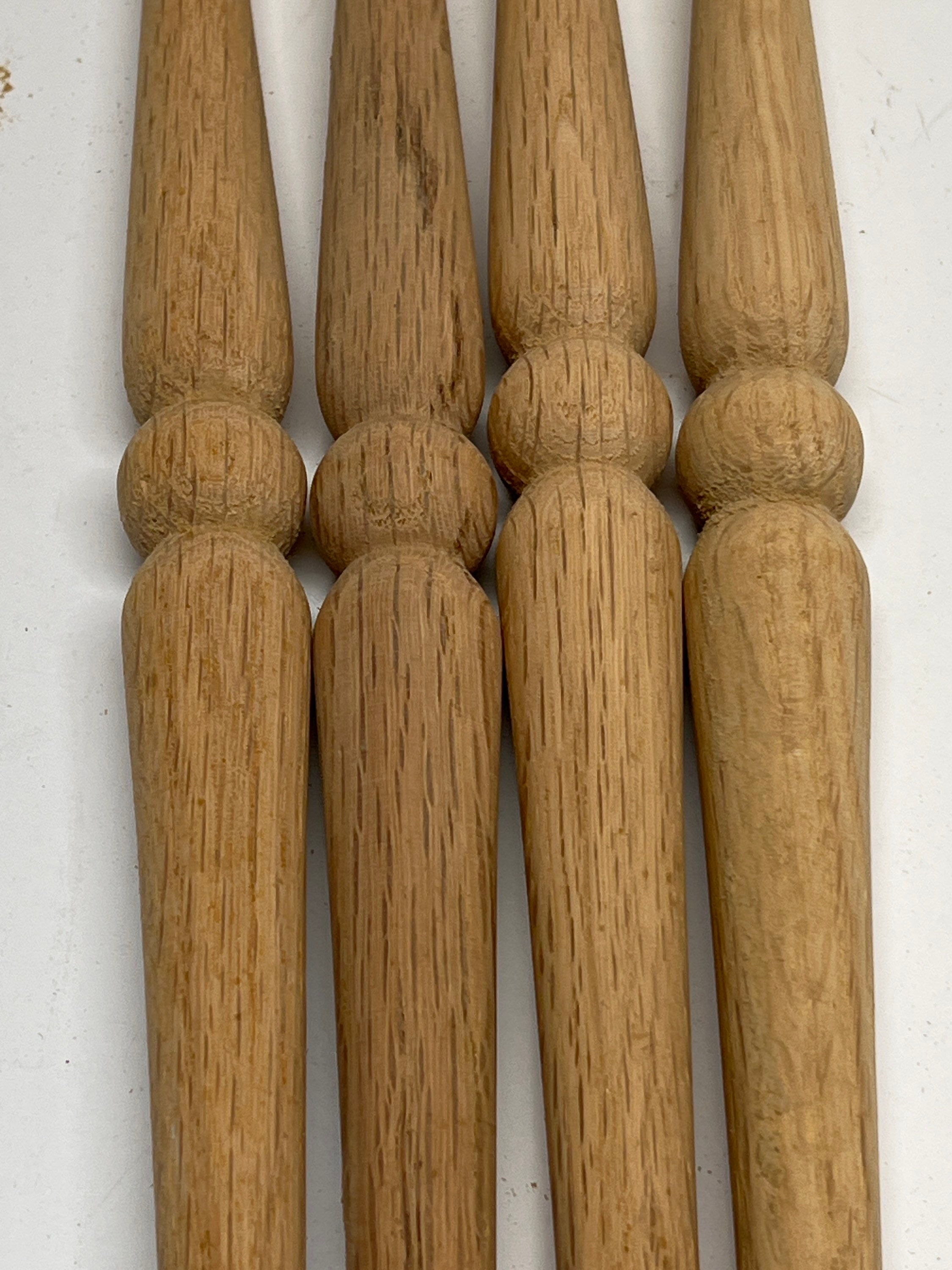 Oak Spindles 14 1/2 NOS Hand Turned Unfinished White - Etsy Canada
