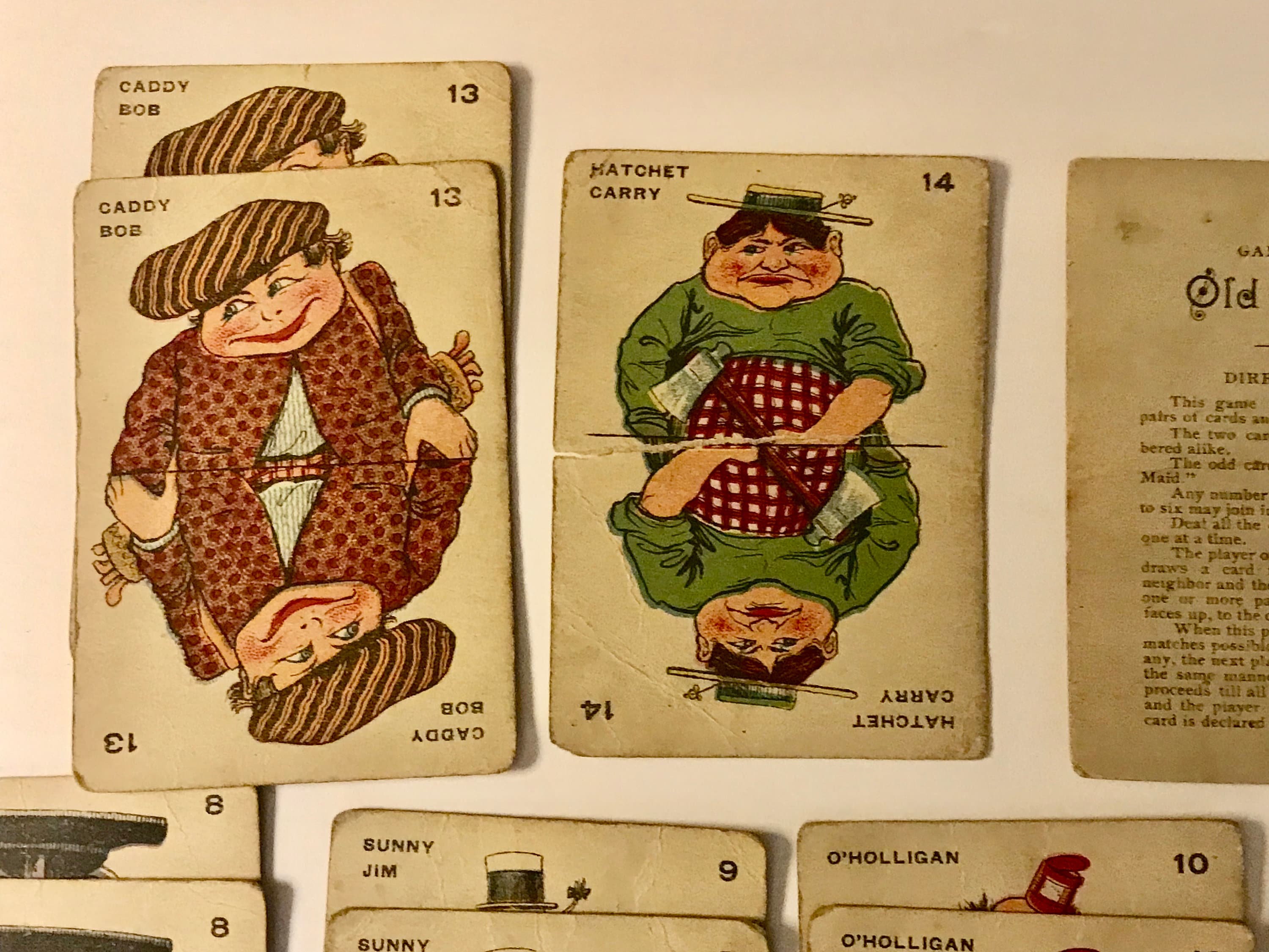 Vintage Old Maid Card Game Nice Color and Odd Figures - Etsy