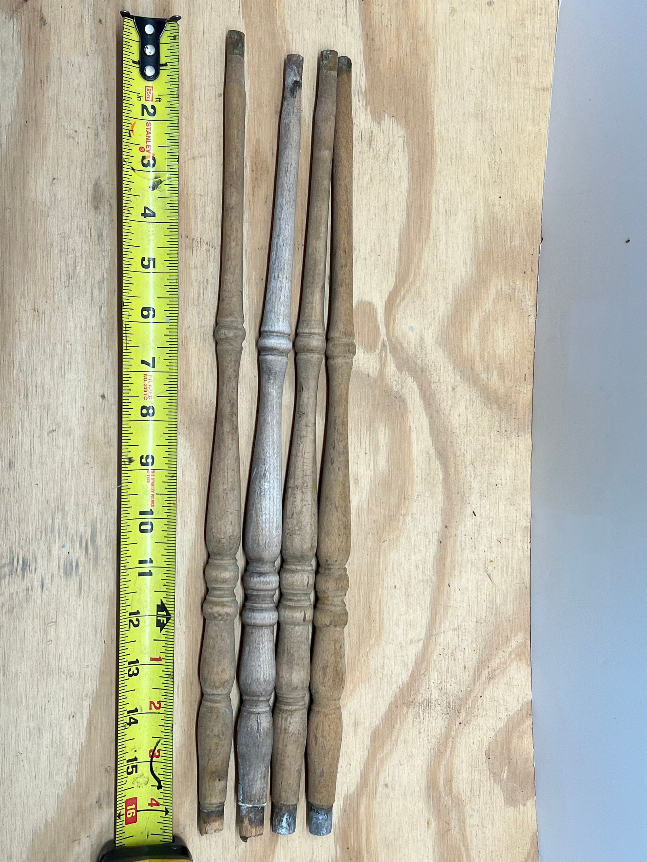 Vintage Turned Hardwood Antique Spindles, Architectural Salvage, Price ...