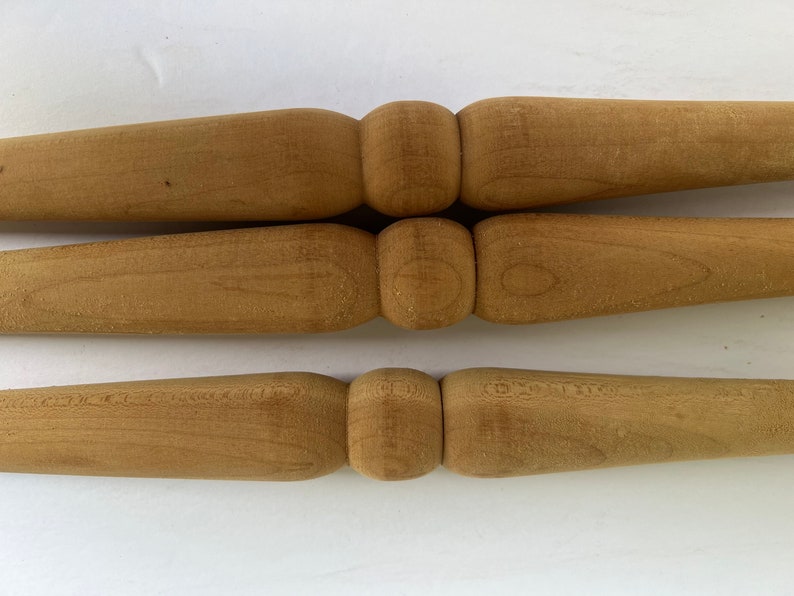 Cherry Large Spindles, 18 1/2, NOS Hand Turned, Unfinished Cherry ...
