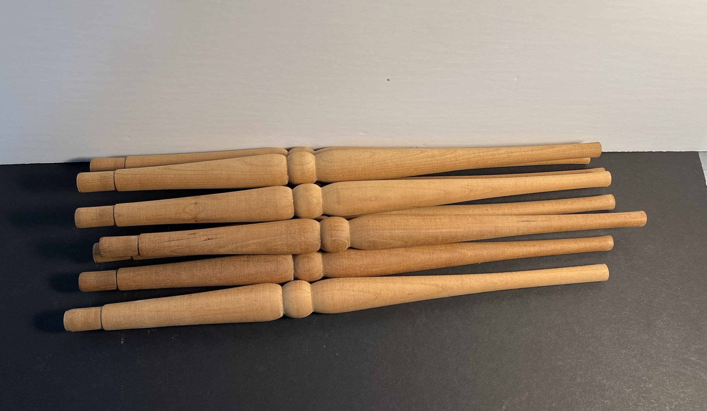 Cherry Spindles, 14 1/2", NOS Hand Turned, Unfinished Cherry Hardwood ...