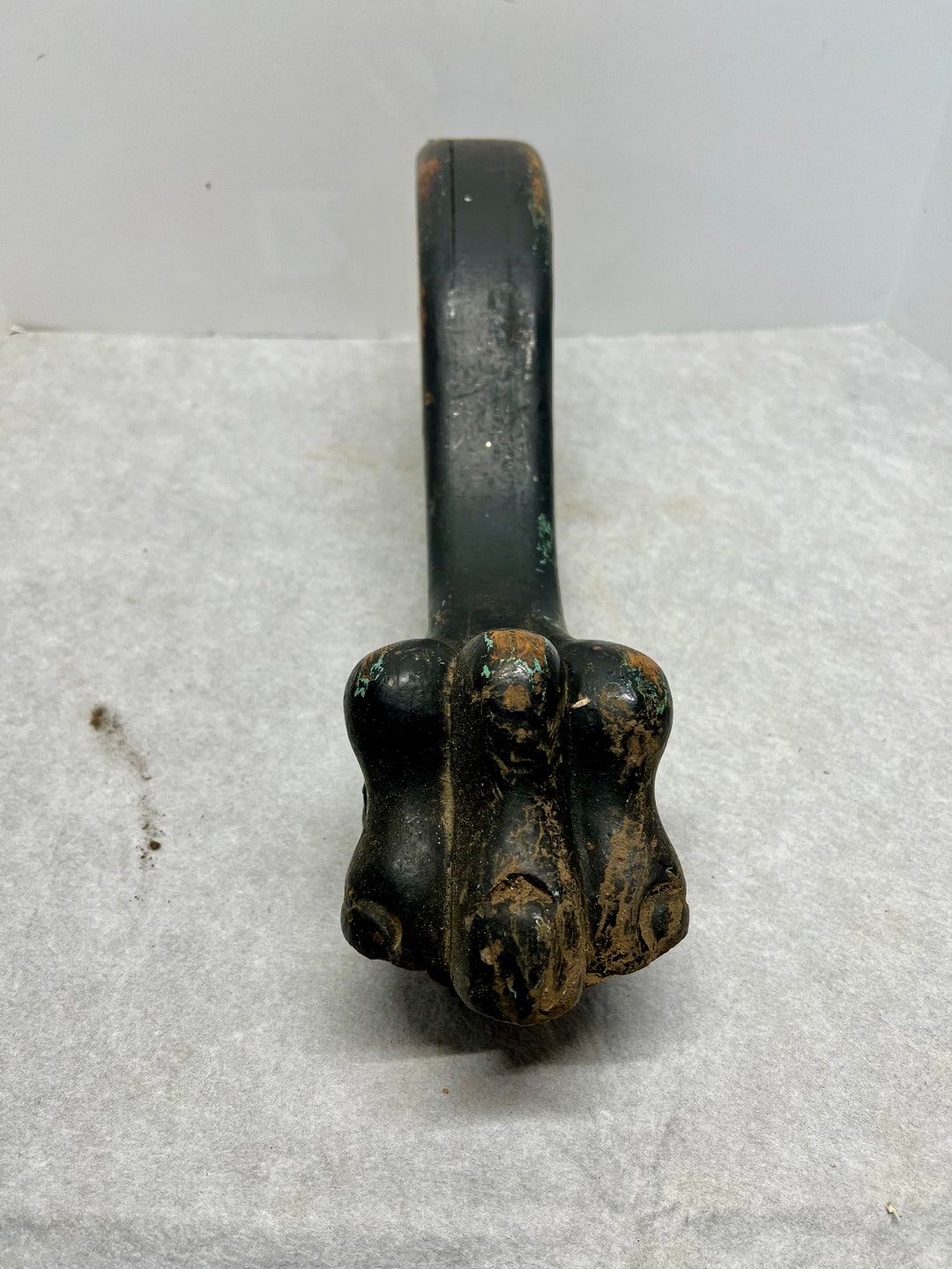 Vintage Large Claw Foot, Three Toe Table Leg, Painted Black Oak ...