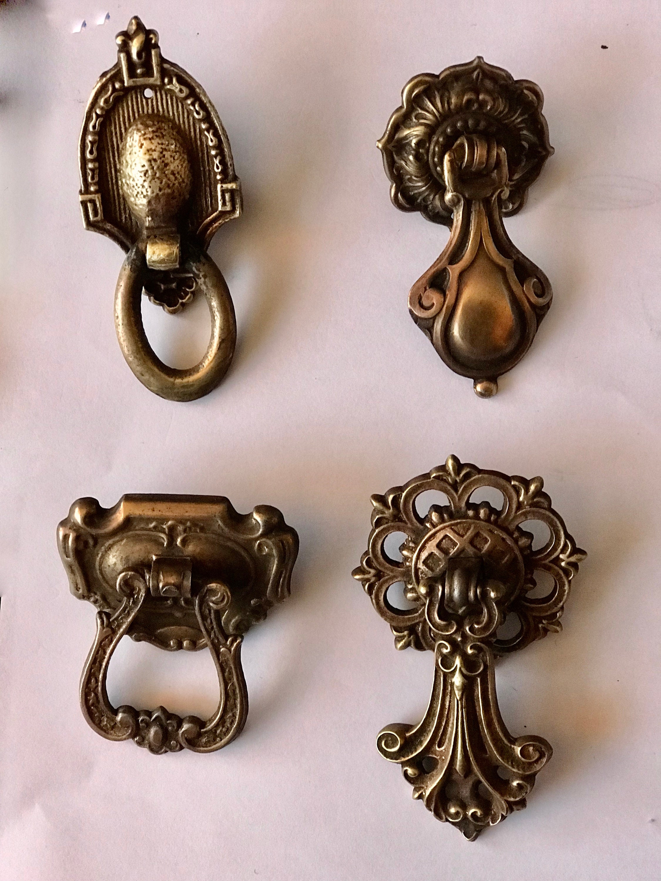 Large Ring Pulls, Solid Brass, Vintage 1800's Your Choice - Etsy
