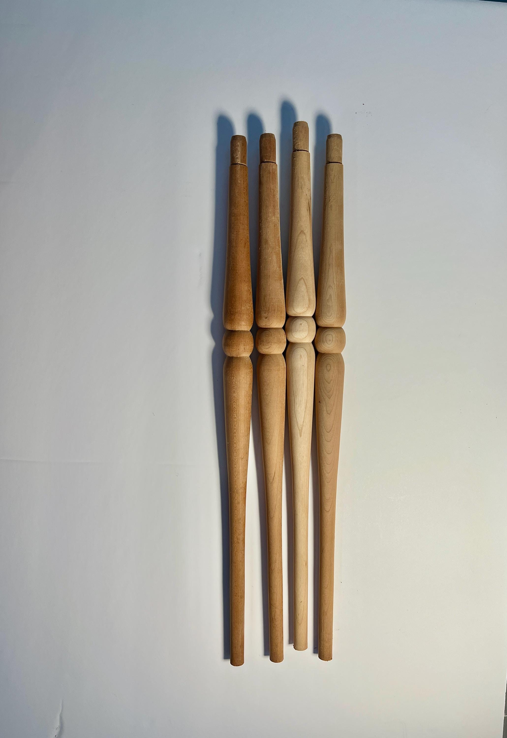 Cherry Large Spindles, 18 1/2, NOS Hand Turned, Unfinished Cherry ...