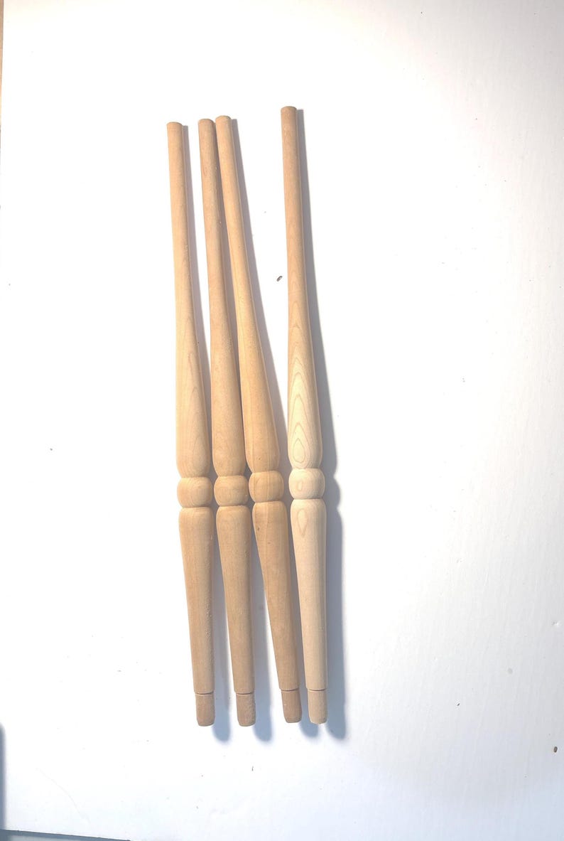 Cherry Large Spindles, 18 1/2", NOS Hand Turned, Unfinished Cherry ...