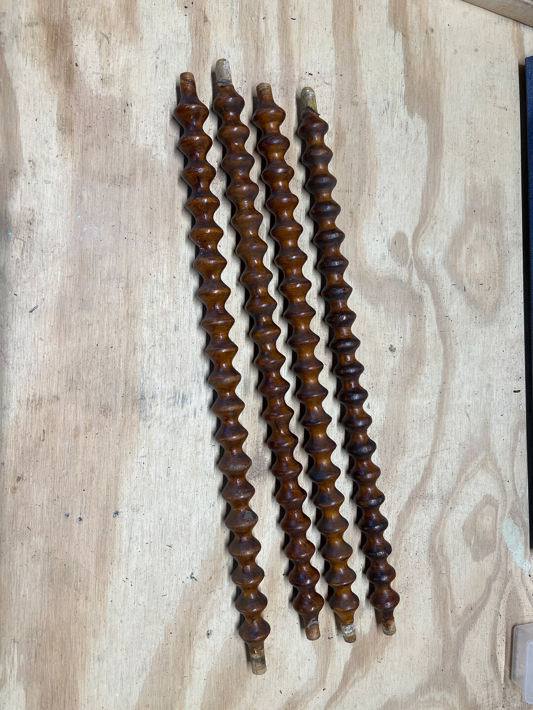 Vintage Turned Hardwood Rope Spindles Architectural Salvage - Etsy