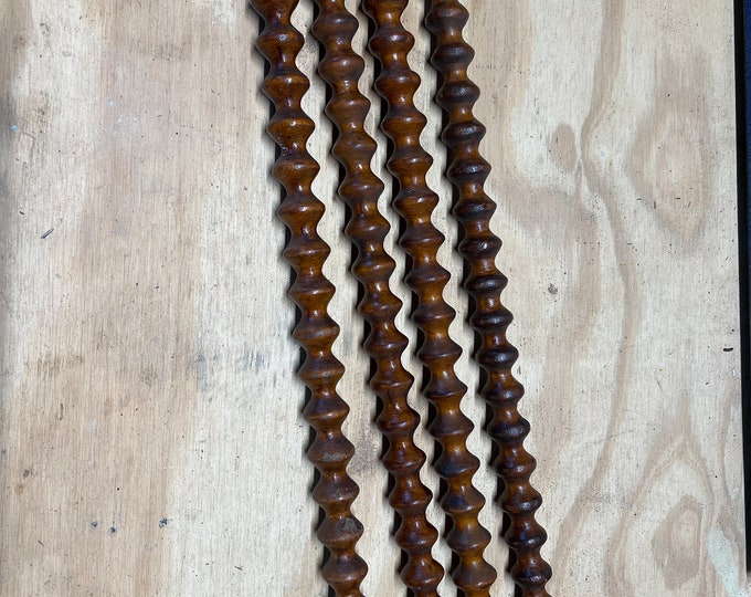 Vintage Turned Hardwood Rope Spindles, Architectural Salvage, Price ...