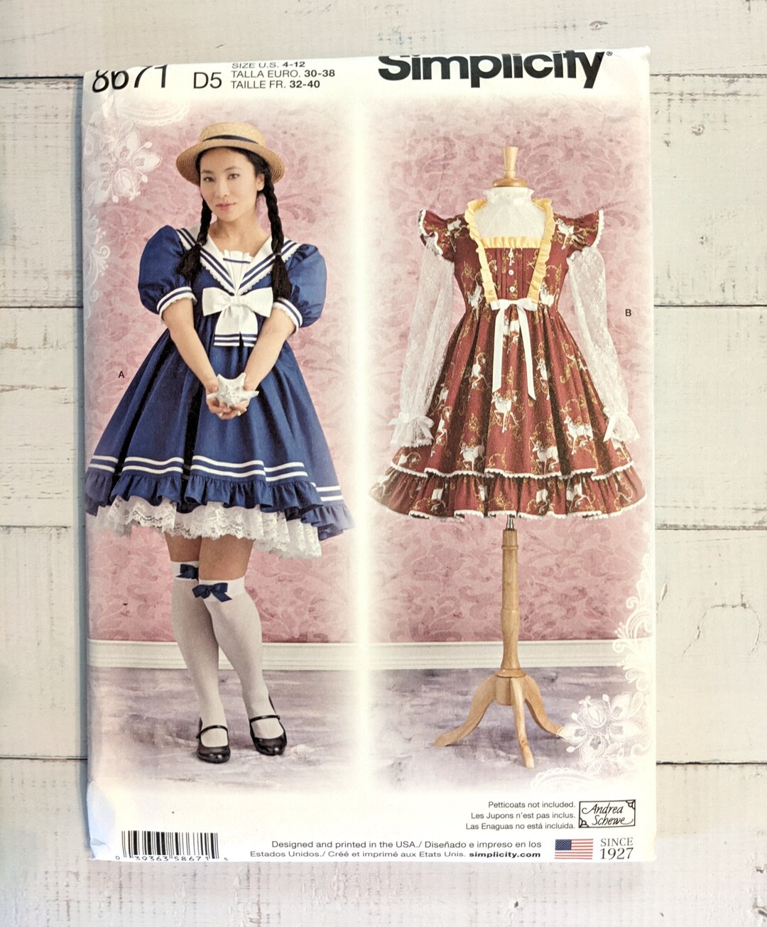 Lolita Fashion Dress Pattern, UNCUT Girls Dress Pattern, Simplicity 8671 - Etsy
