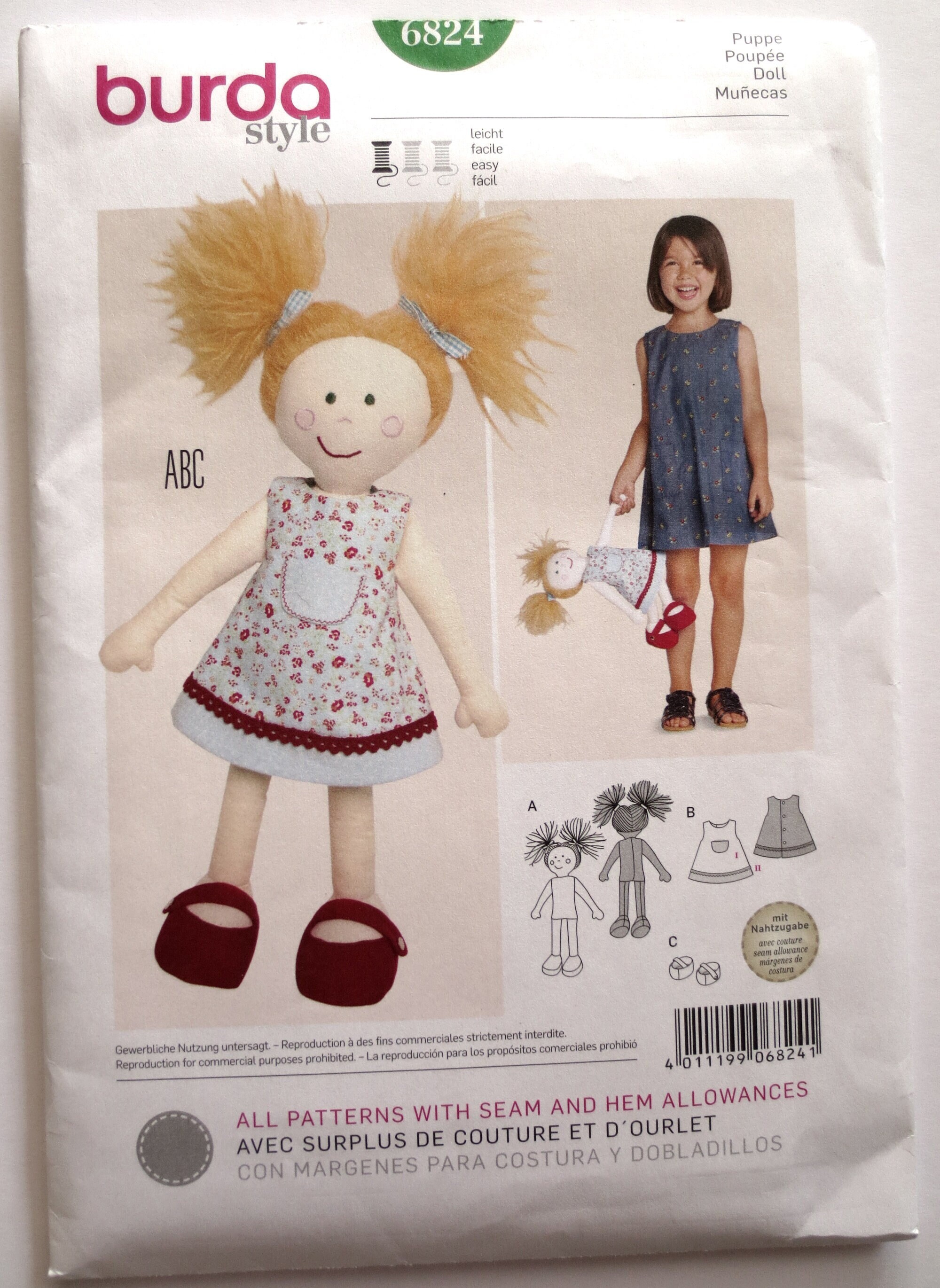 Home & Living Stump Doll Sewing UNCUT Raggedy Ann Stump Doll Pattern ...