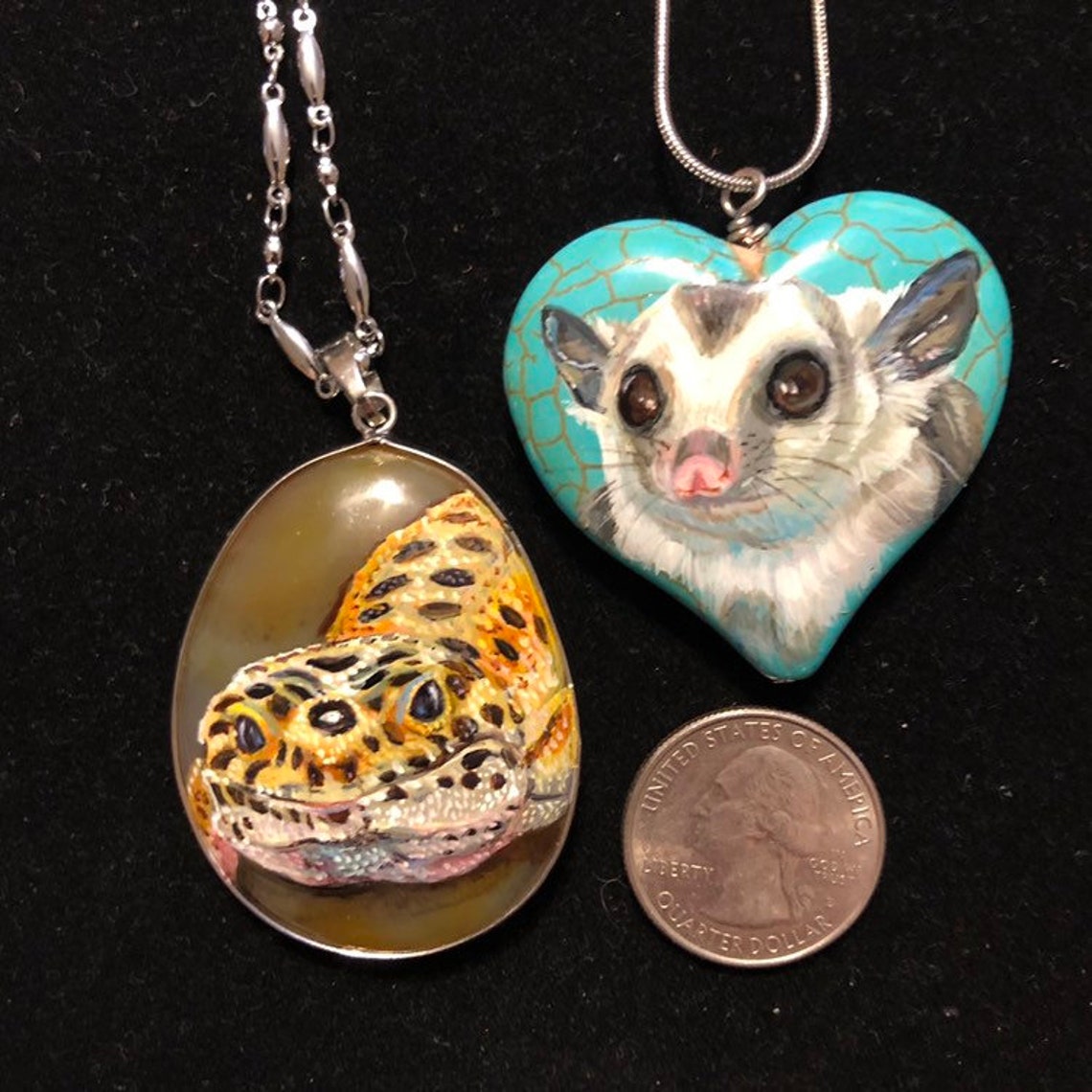 Hand Painted Necklace Pendants- Choose From 10 Designs - Etsy