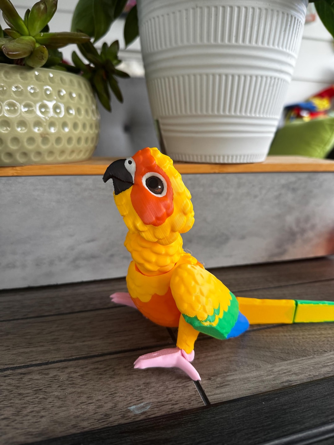 Sun Conure - Articulated 3D Model With Some Hand Painted Details. - Etsy