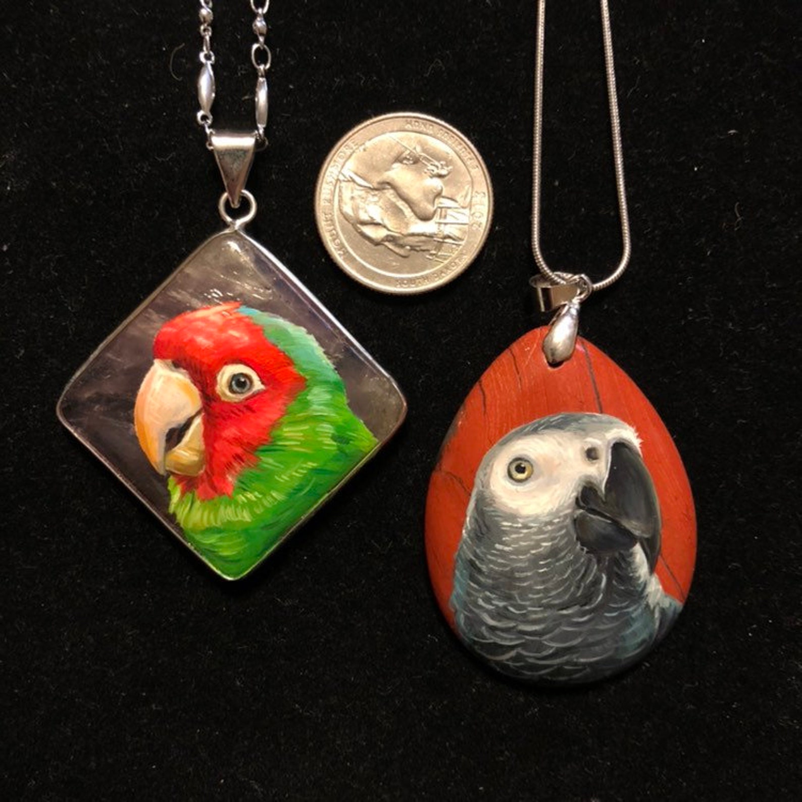 Hand Painted Necklace Pendants- Choose From 10 Designs - Etsy