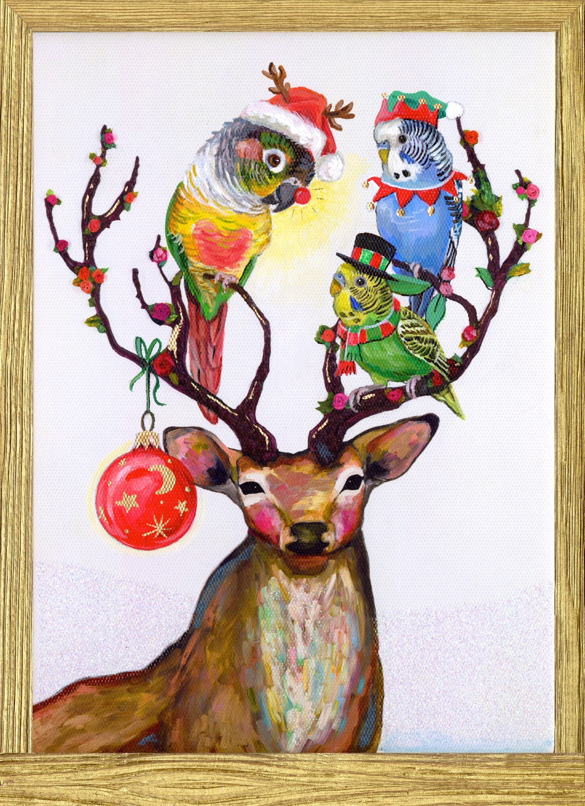 12pk Variety Parrot Themed Holiday Cards original Artwork - Etsy