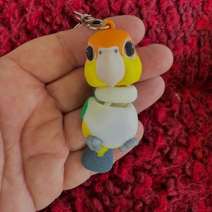 3D Printed Caique Keychains. Choose From Black-headed and White-bellied ...