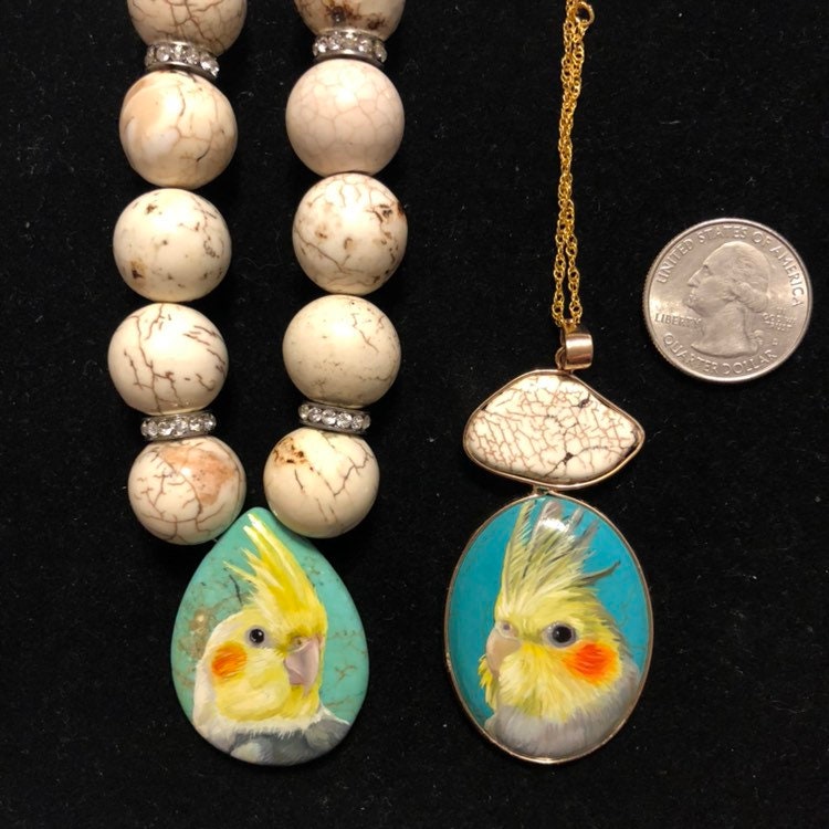 Hand Painted Necklace Pendants- Choose From 10 Designs - Etsy