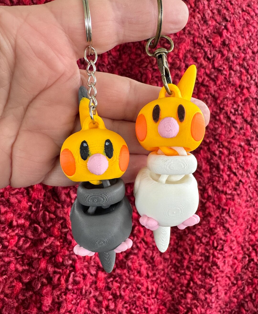 3D Printed Parrot Keychains. Choose From Grey or White Cockatiel. - Etsy